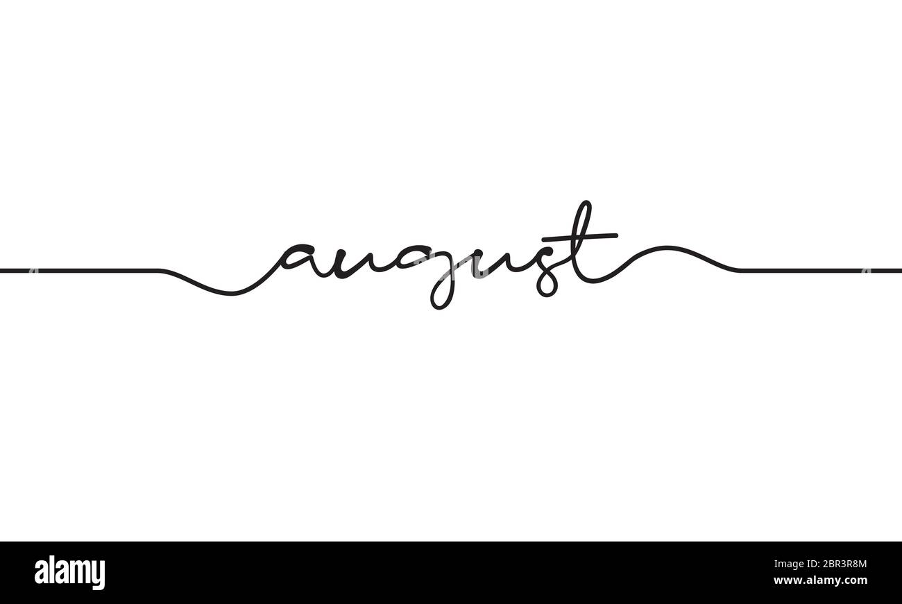 august word handwritten design vector Stock Vector Image & Art - Alamy