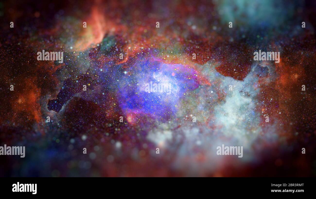 Image of the nebula in deep space. Science fiction art with small DOF ...