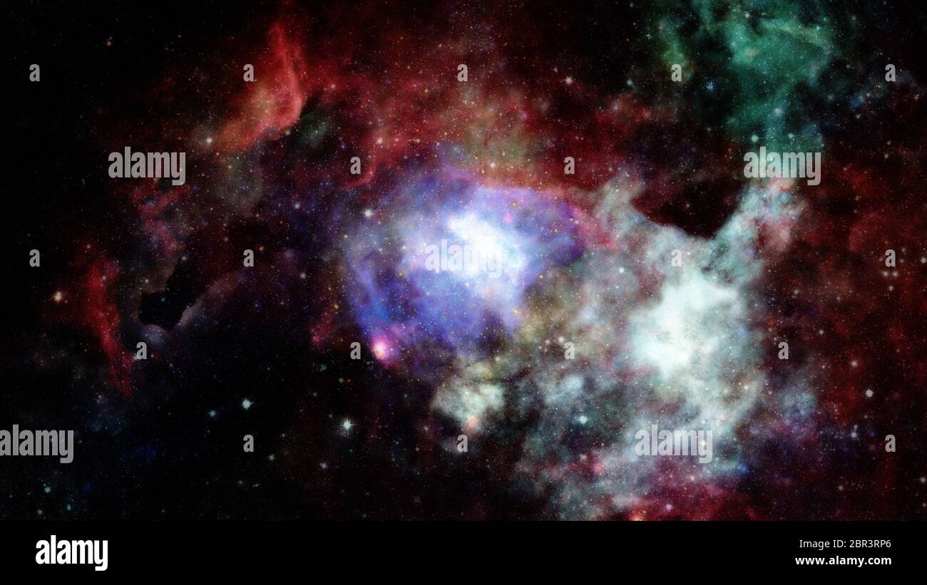 Nebula and stars in outer space. Elements of this image furnished by ...