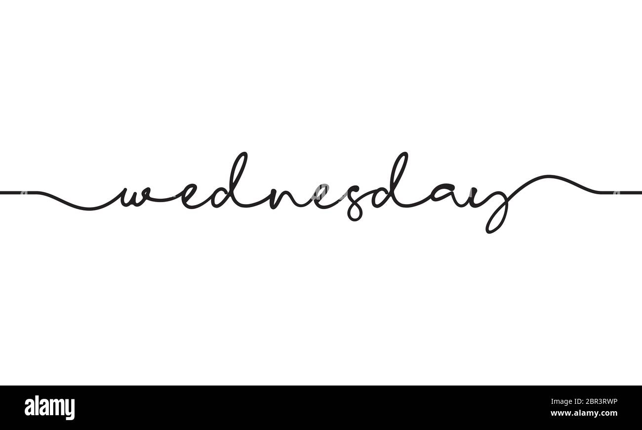 wednesday word handwritten design vector Stock Vector Image & Art - Alamy
