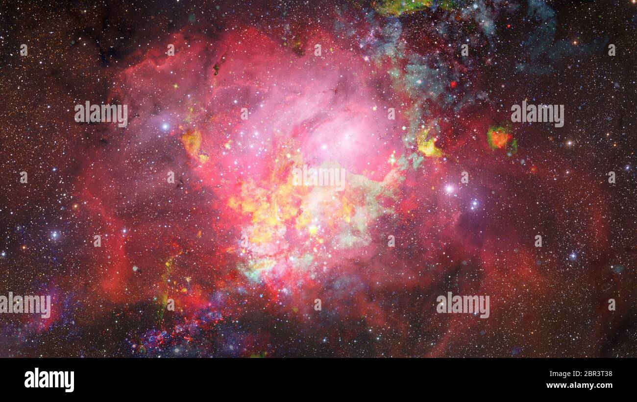 Small part of an infinite star field of space in the Universe. Elements ...