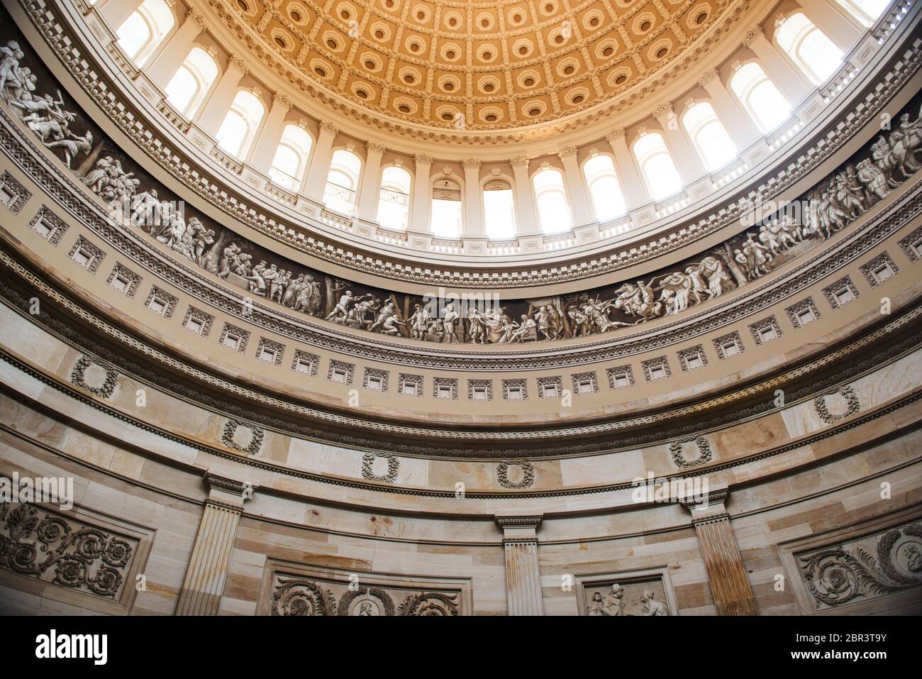 Architectural detail of the dome of the Capital Rotunda, U.S. Capital ...