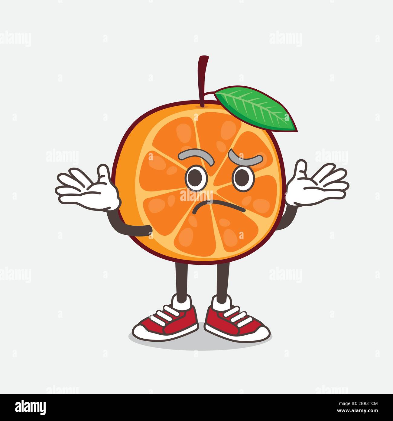 An illustration of Orange Fruit cartoon mascot character in comical ...
