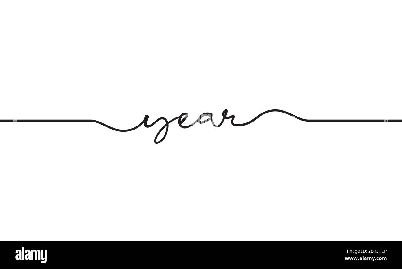 year word handwritten design vector Stock Vector Image & Art - Alamy