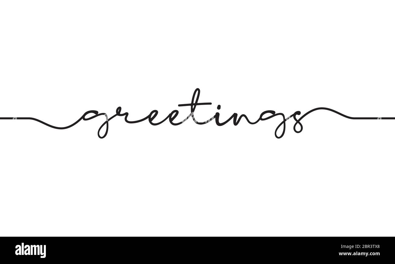 greetings word handwritten design vector Stock Vector Image & Art - Alamy