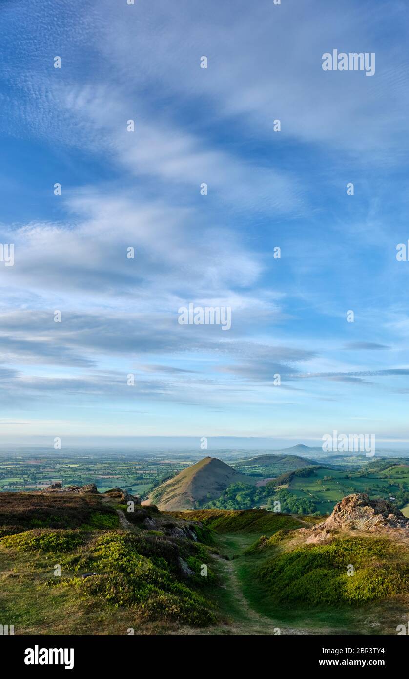 The Lawley and The Wrekin seen through the ramparts of the Iron Age ...