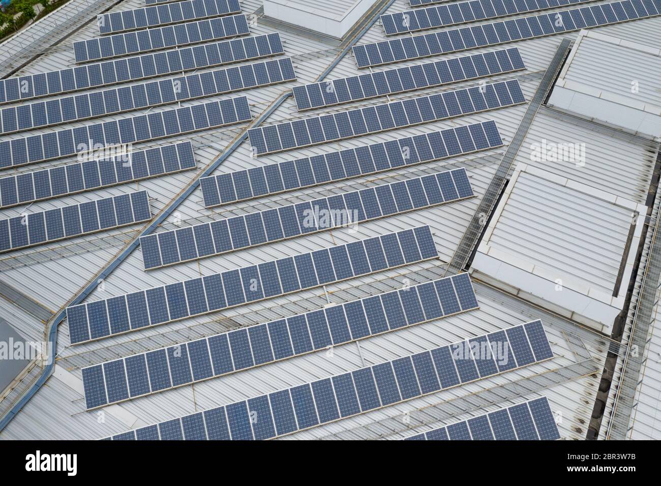 Solar panel system Stock Photo - Alamy