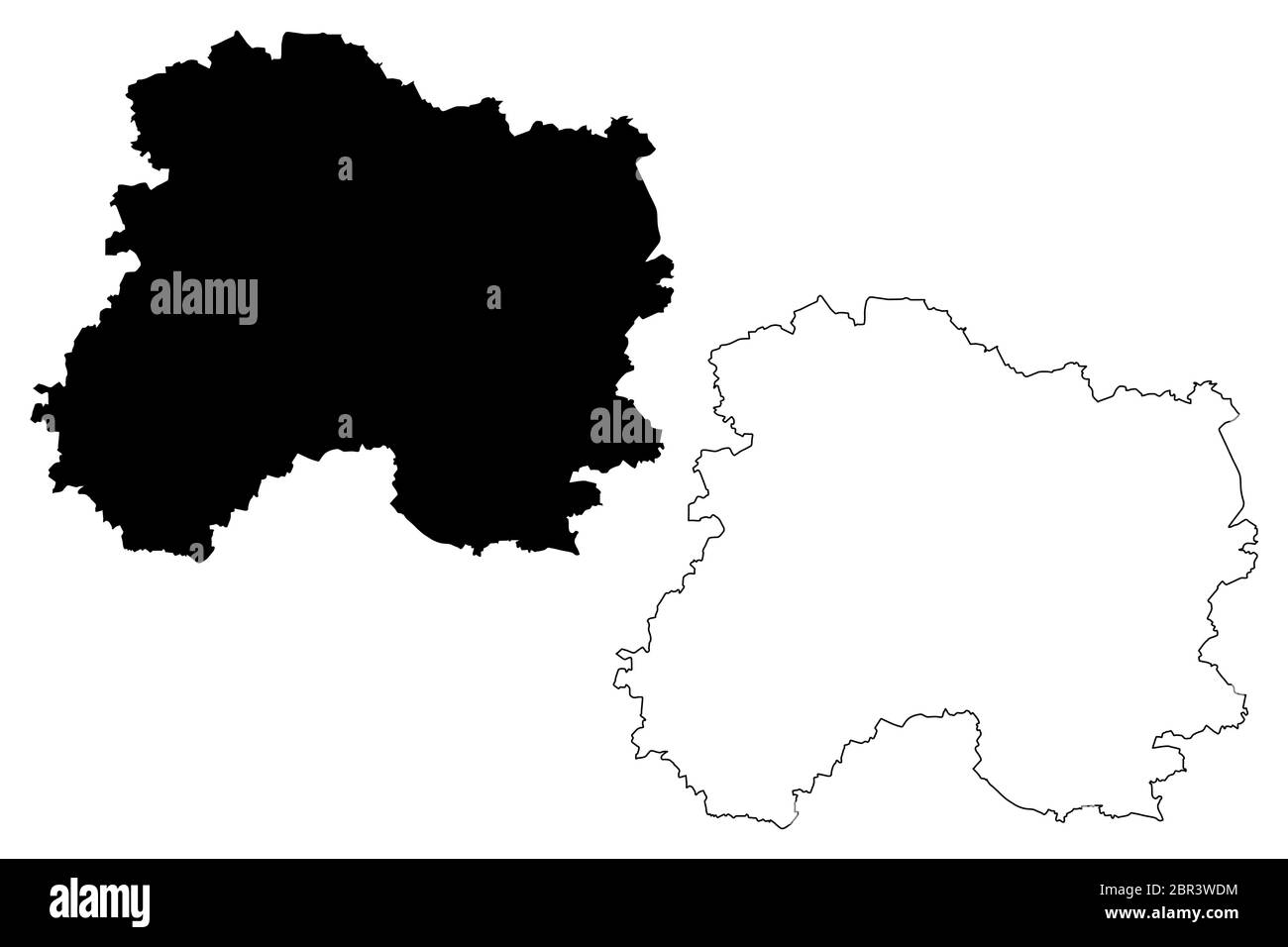 Marne Department (France, French Republic, Grand Est region) map vector ...