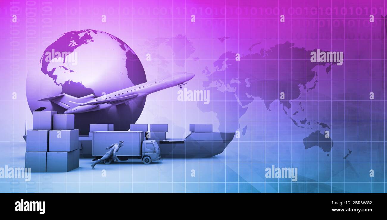 Supply Chain Management Industry Abstract Background Concept Stock ...