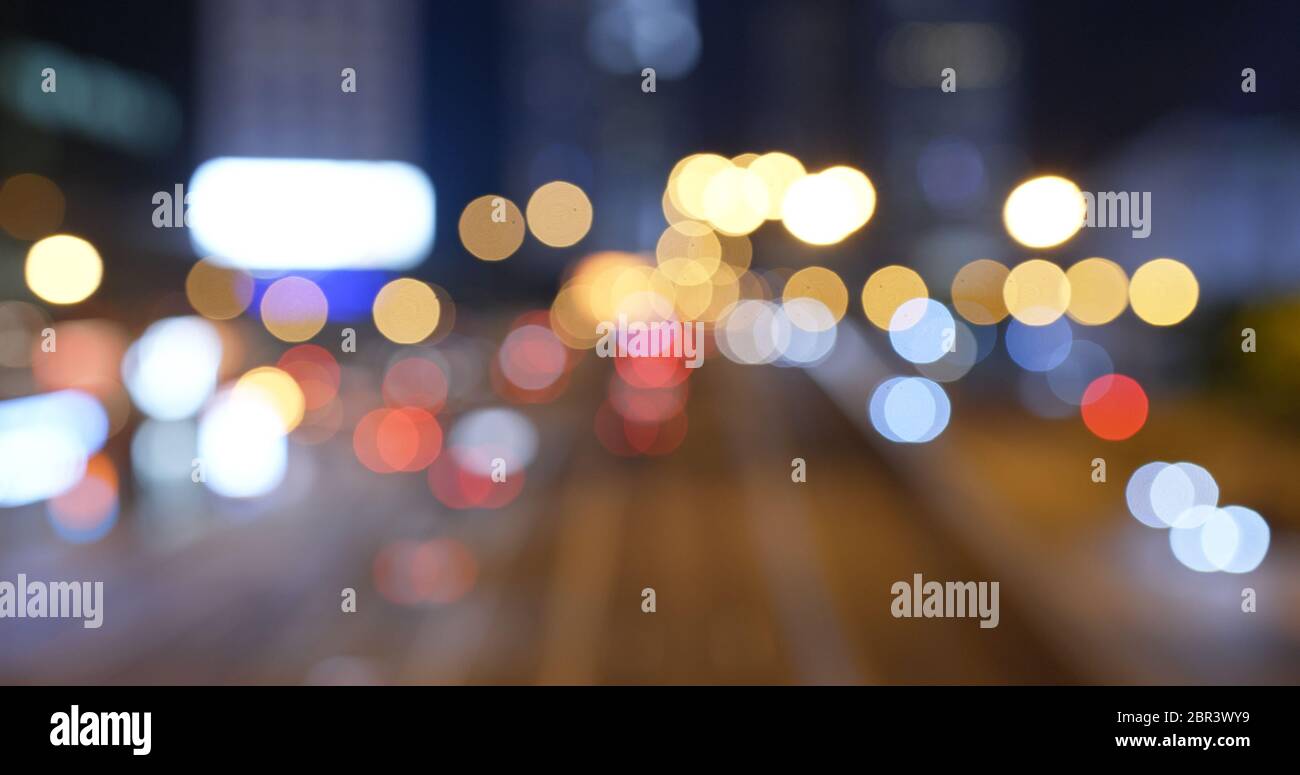 Blur of city street night Stock Photo - Alamy