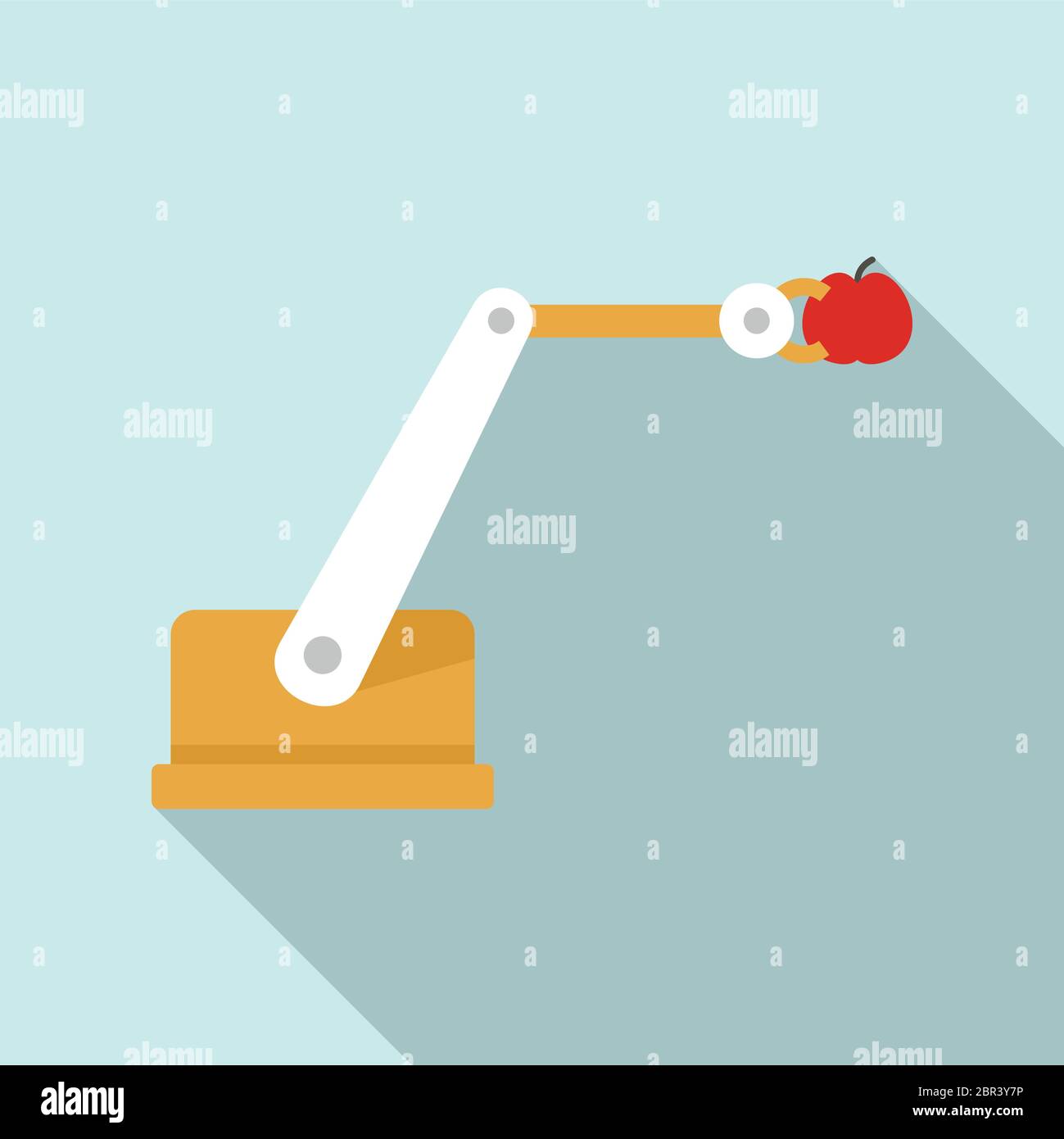 Farm robotic smart arm icon. Flat illustration of farm robotic smart ...