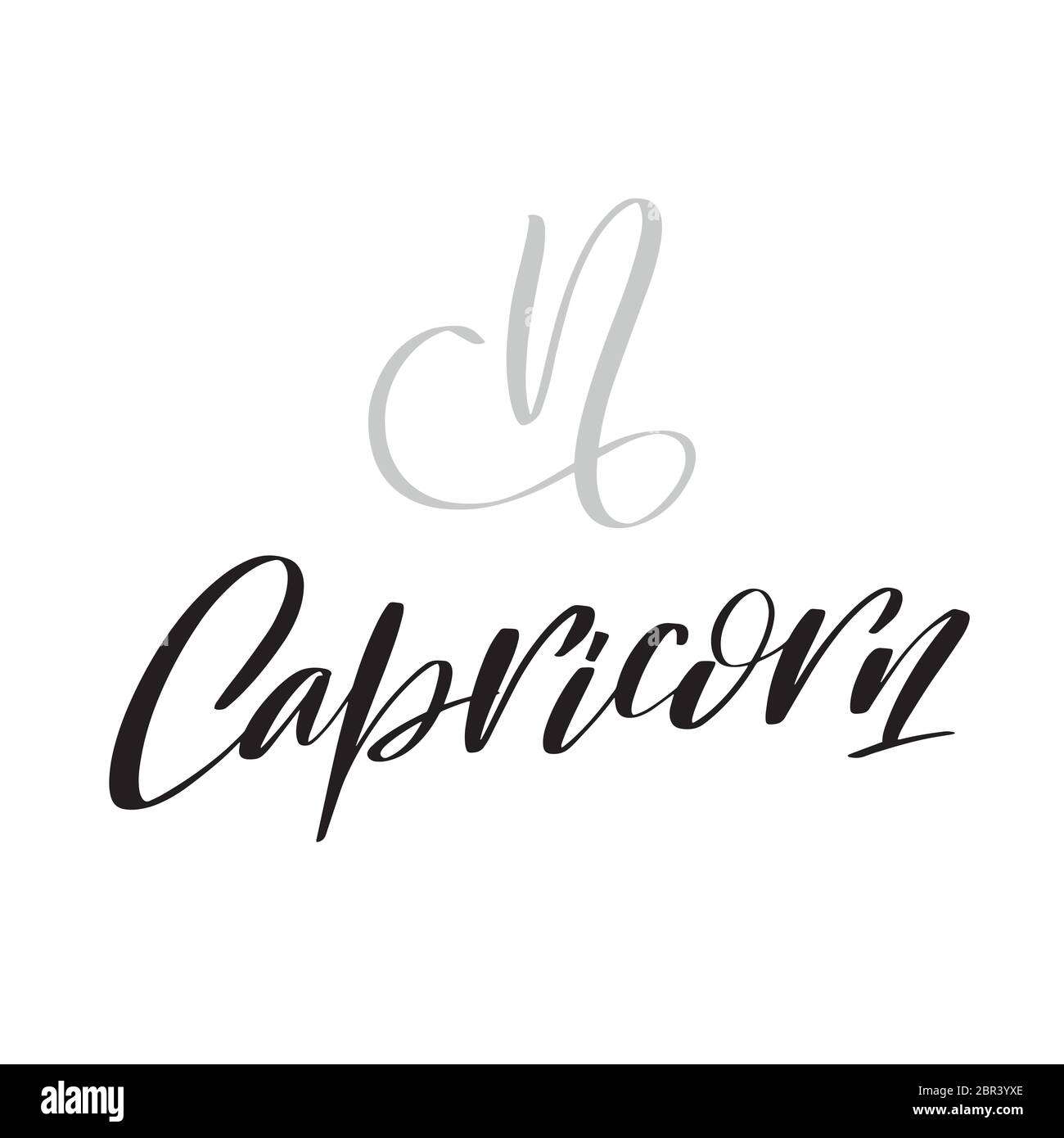 Vector calligraphy illustration isolated on white background Stock ...