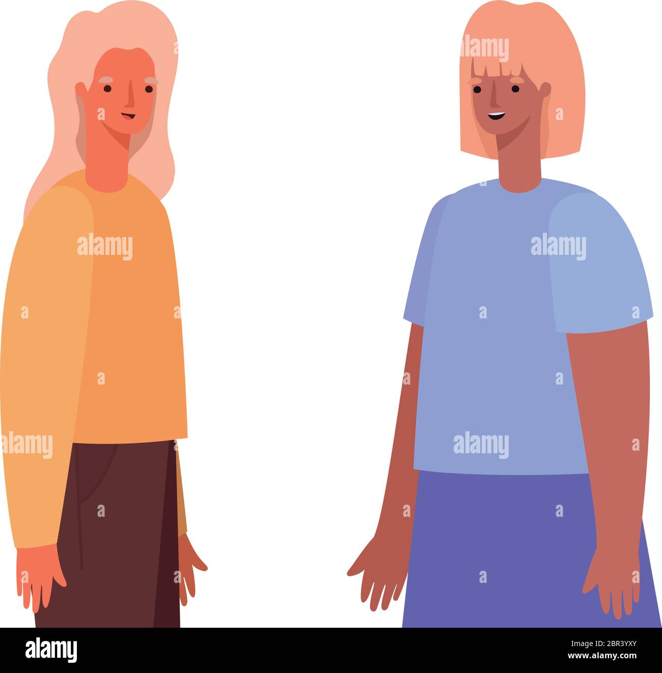 two women avatars vector design Stock Vector Image & Art - Alamy