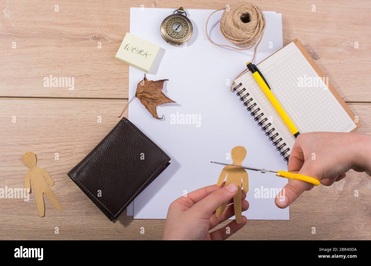 Materials and tools for hand work of art on a desk Stock Photo - Alamy