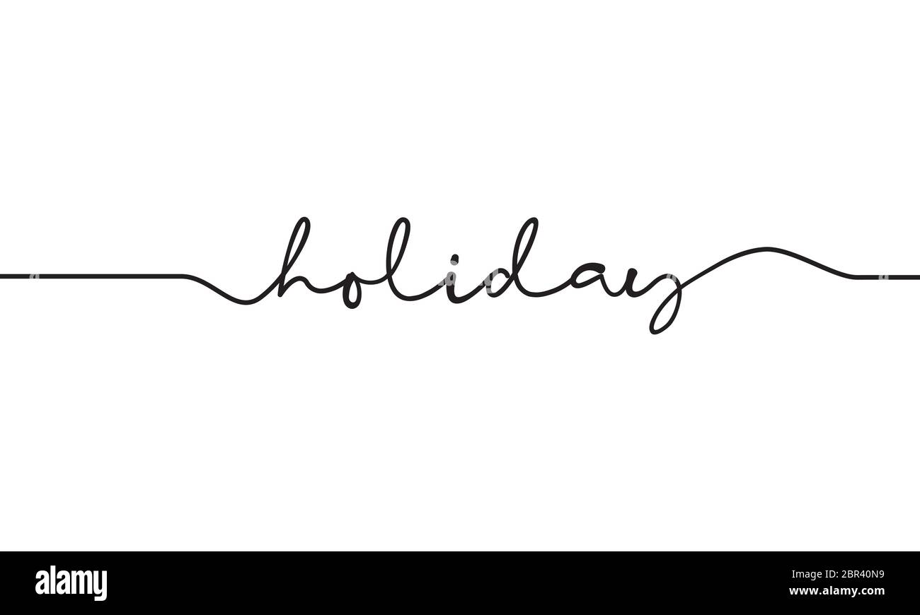 holiday script text handwritten design vector Stock Vector Image & Art ...