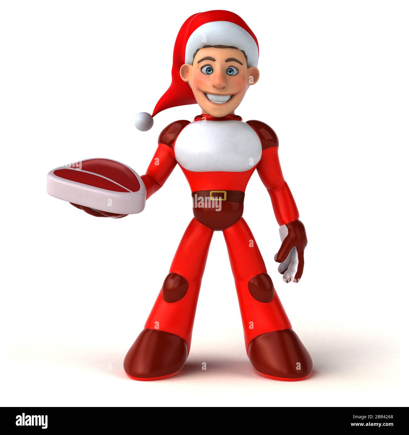 Fun Super Santa Claus - 3D Illustration Stock Photo - Alamy