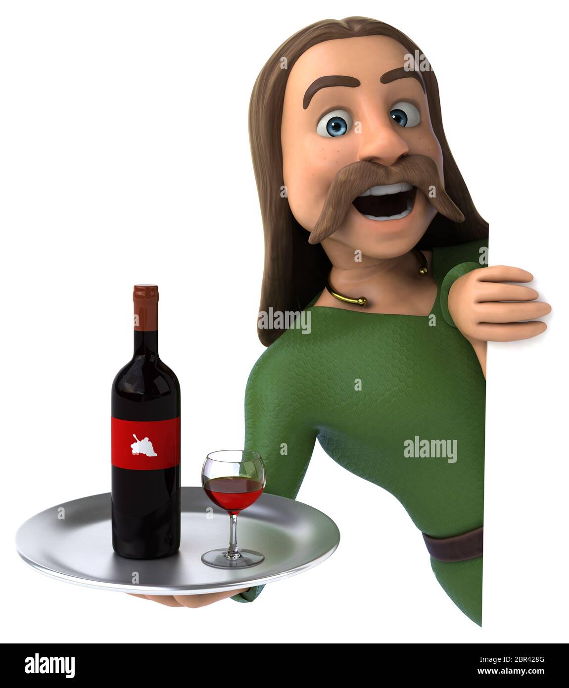 Fun Gaul - 3D Illustration Stock Photo - Alamy