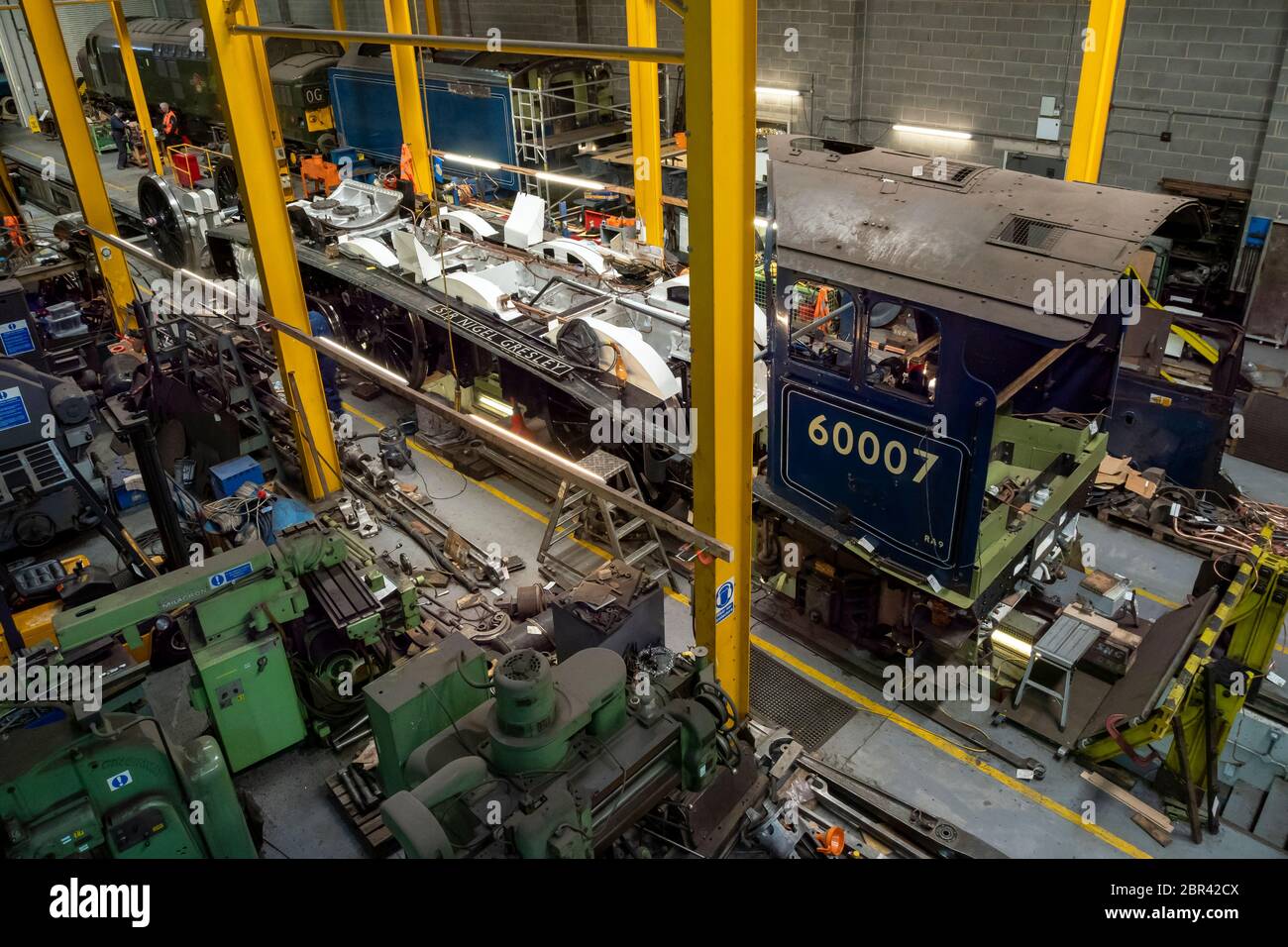 LNER Class A4 4498 Sir Nigel Gresley under restoration at York Railway ...