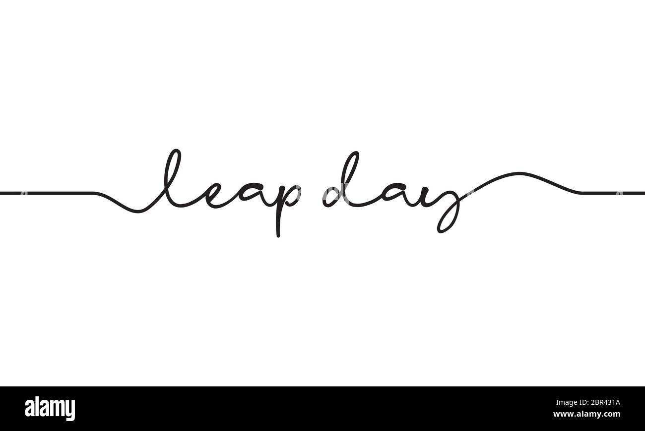 leap day word handwriting design vector Stock Vector Image & Art - Alamy