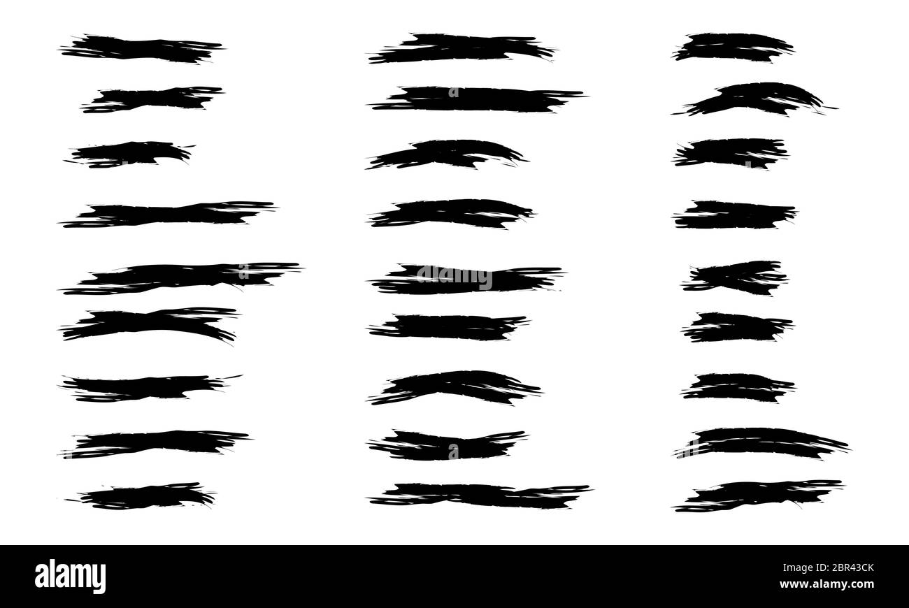 set of brush stroke vector design Stock Vector Image & Art - Alamy