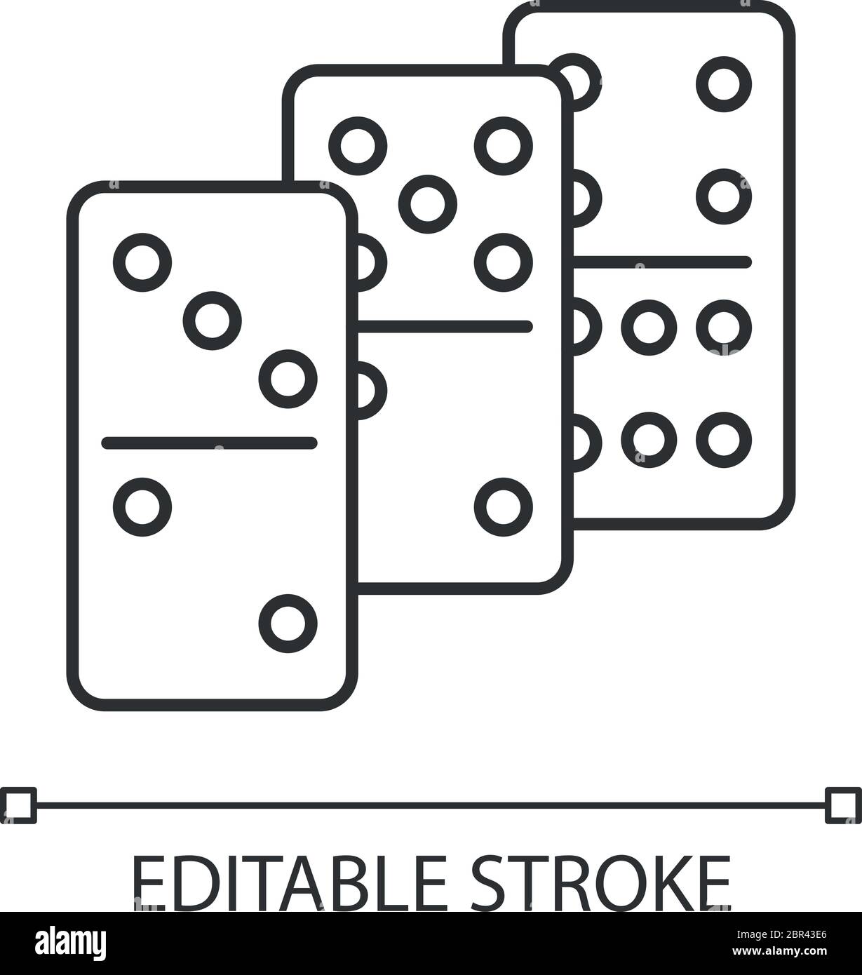 Dominoes pixel perfect linear icon Stock Vector Image & Art - Alamy