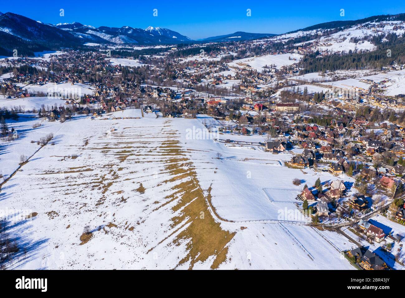 aerial winter Tatra mountain landscape of zakopane Stock Photo - Alamy