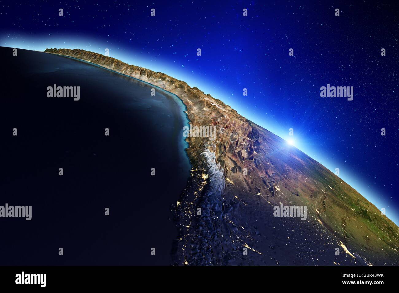 3d image planet earth shadow hi-res stock photography and images - Alamy