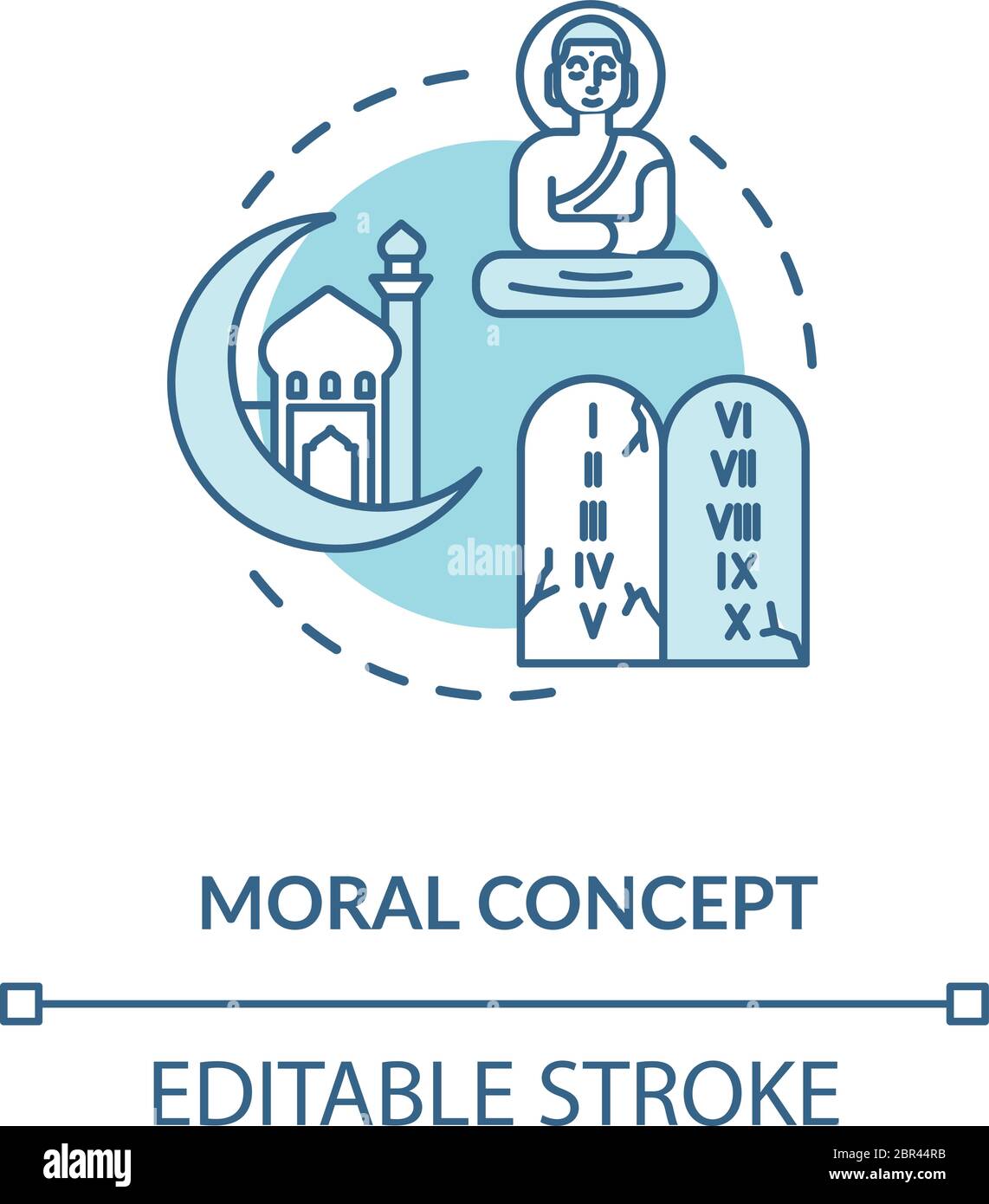 Moral turquoise concept icon Stock Vector Image & Art - Alamy