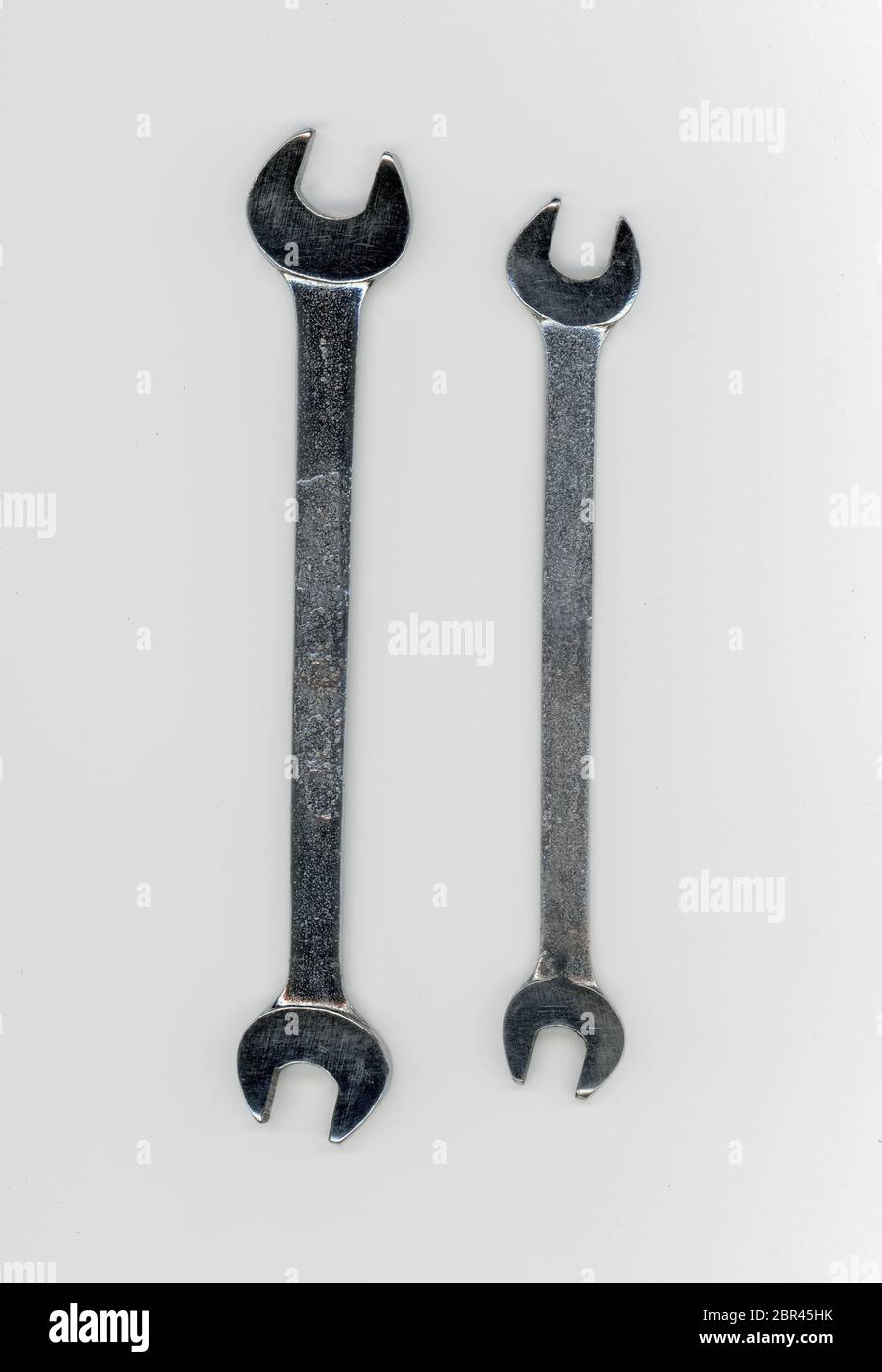 wrench aka spanner tool used to turn rotary fasteners such as nuts and ...