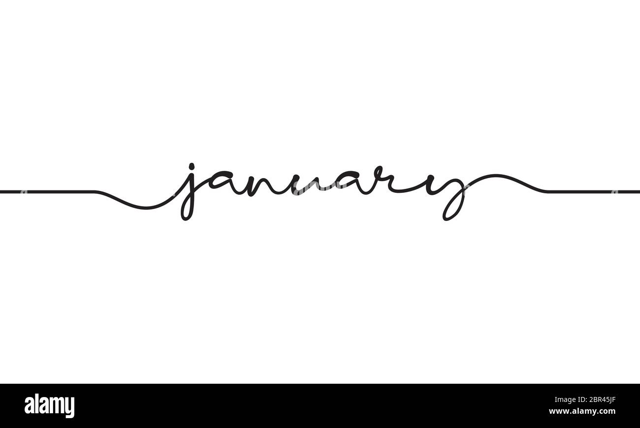 january word handwritten design vector Stock Vector Image & Art - Alamy