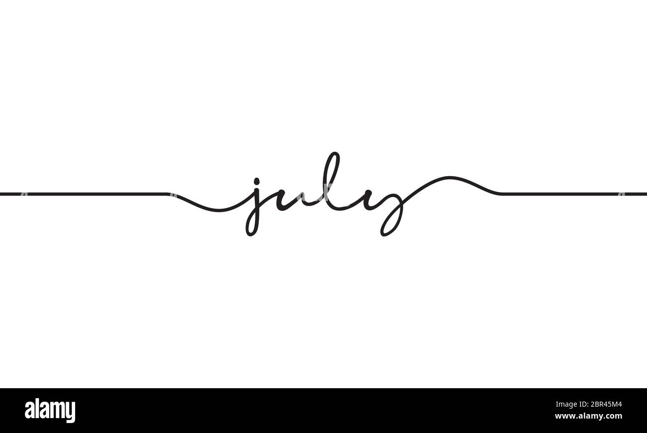 july word handwritten design vector Stock Vector Image & Art - Alamy