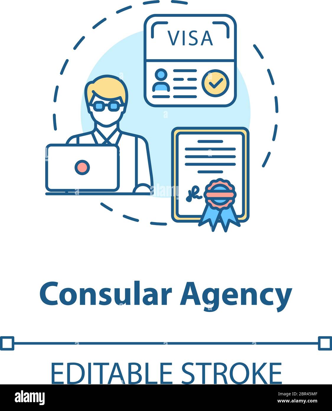 Consular agency concept icon Stock Vector Image & Art - Alamy