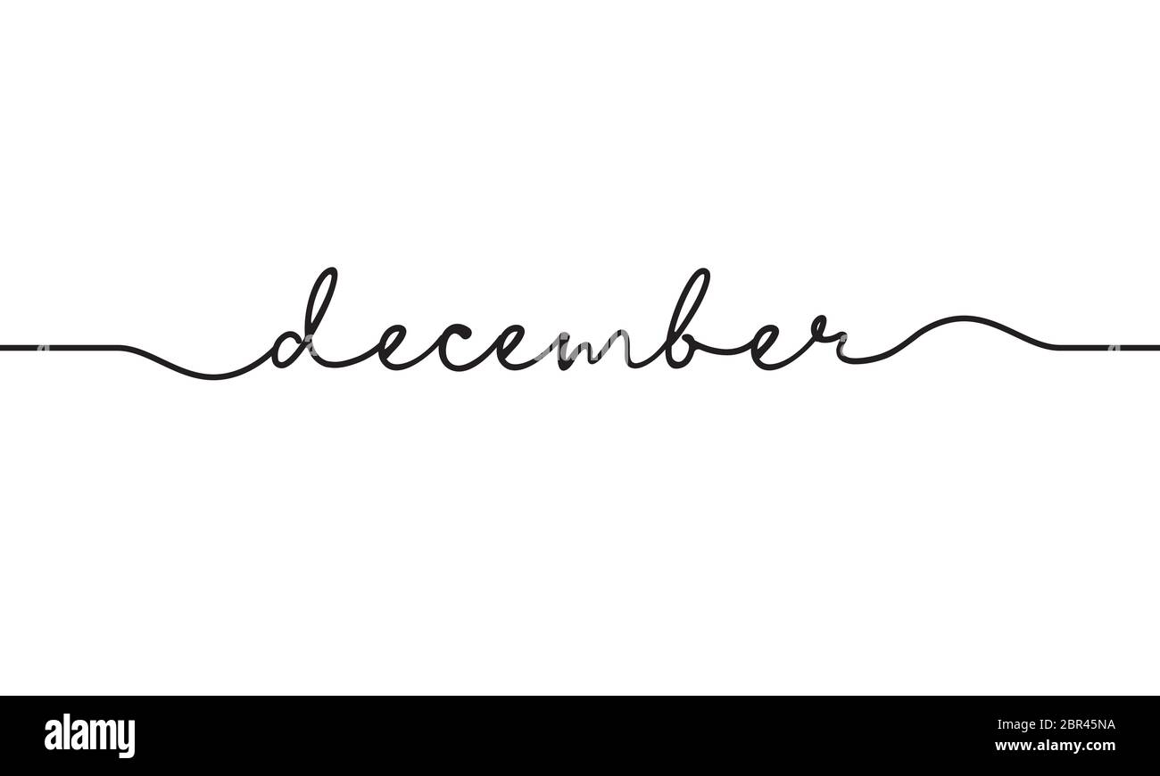 december word handwritten design vector Stock Vector Image & Art - Alamy