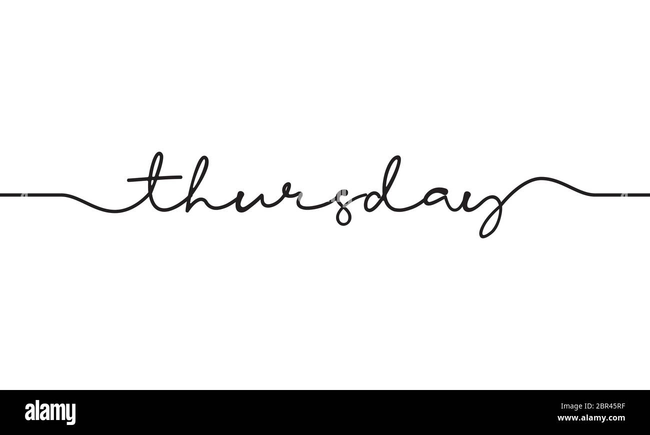 thursday word handwritten design vector Stock Vector Image & Art - Alamy