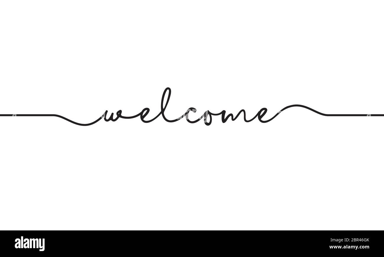 welcome word handwritten vector design template Stock Vector Image ...