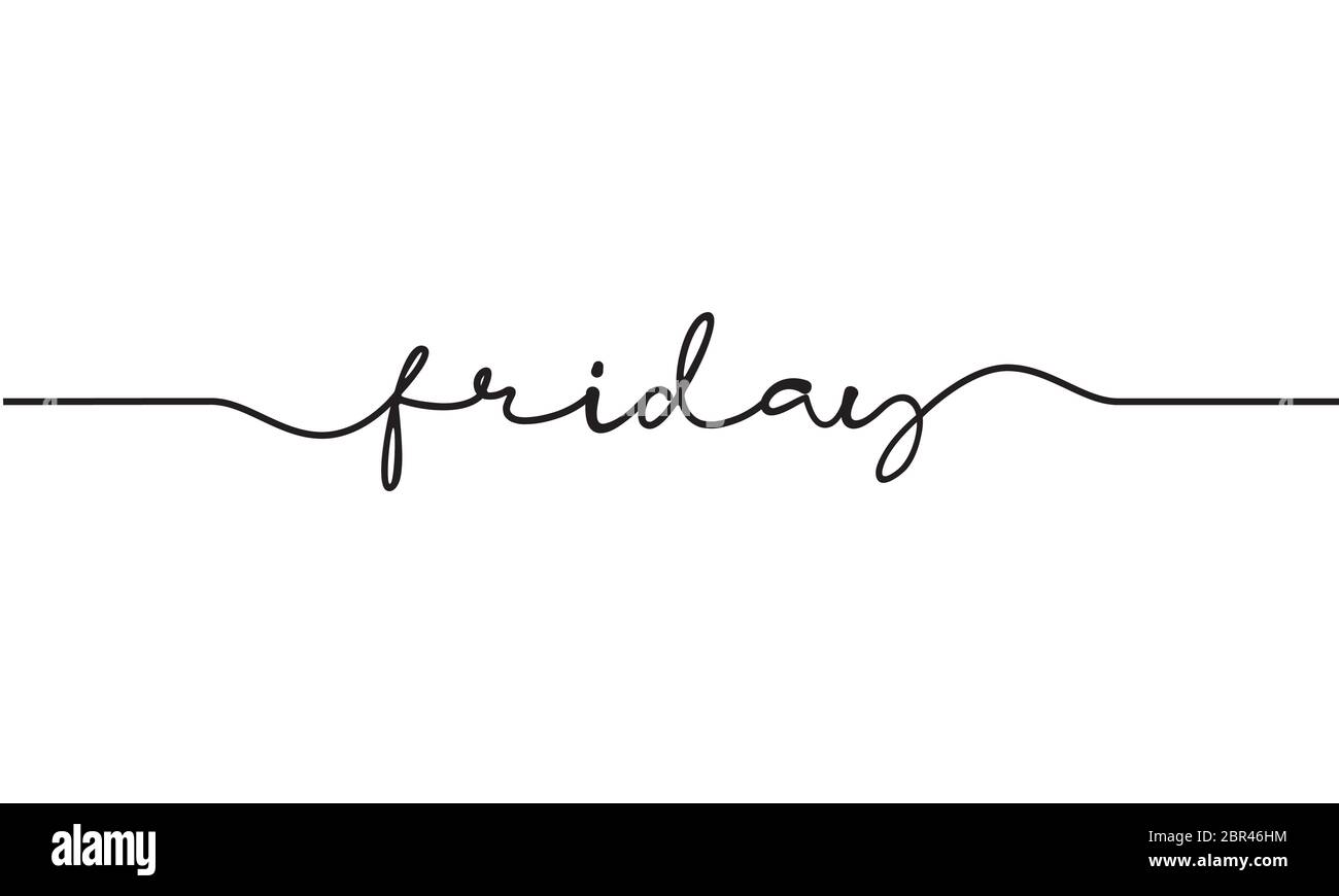 friday word handwritten design vector Stock Vector Image & Art - Alamy