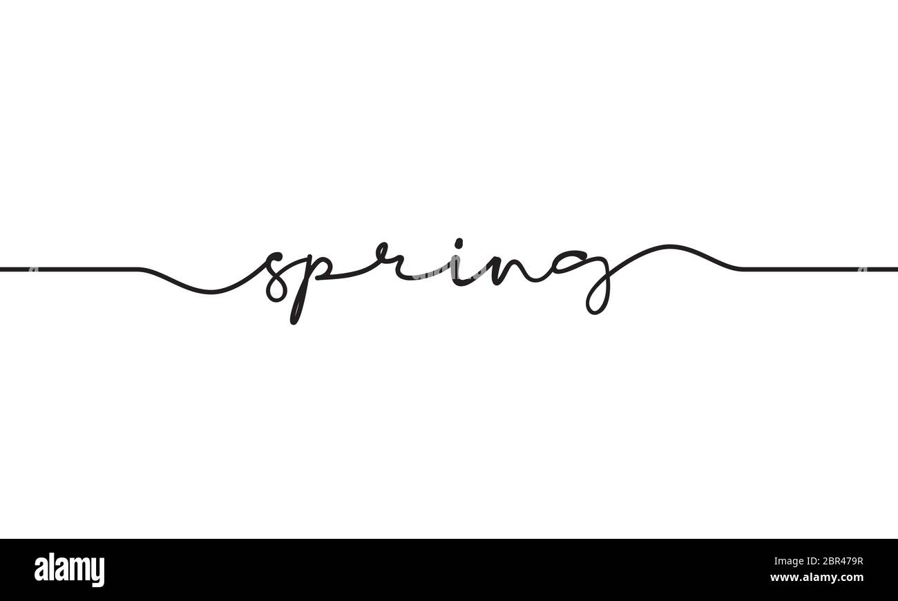 spring word handwritten design vector Stock Vector Image & Art - Alamy