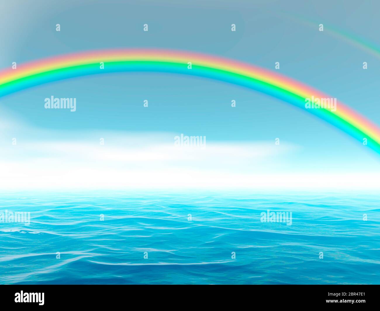 The vastness of the oceans to the horizon 3D rendering Stock Photo - Alamy