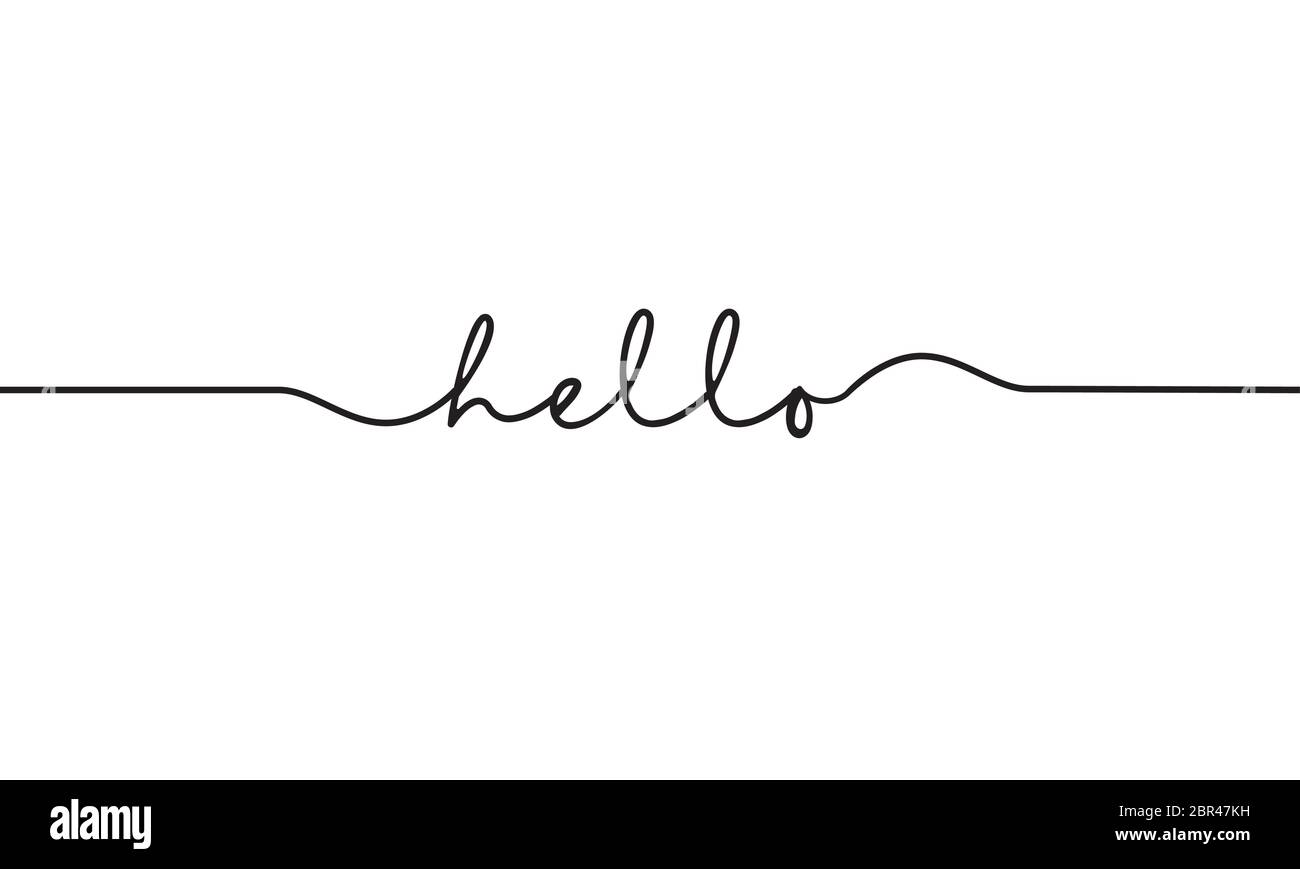 hello word handwritten design vector Stock Vector Image & Art - Alamy