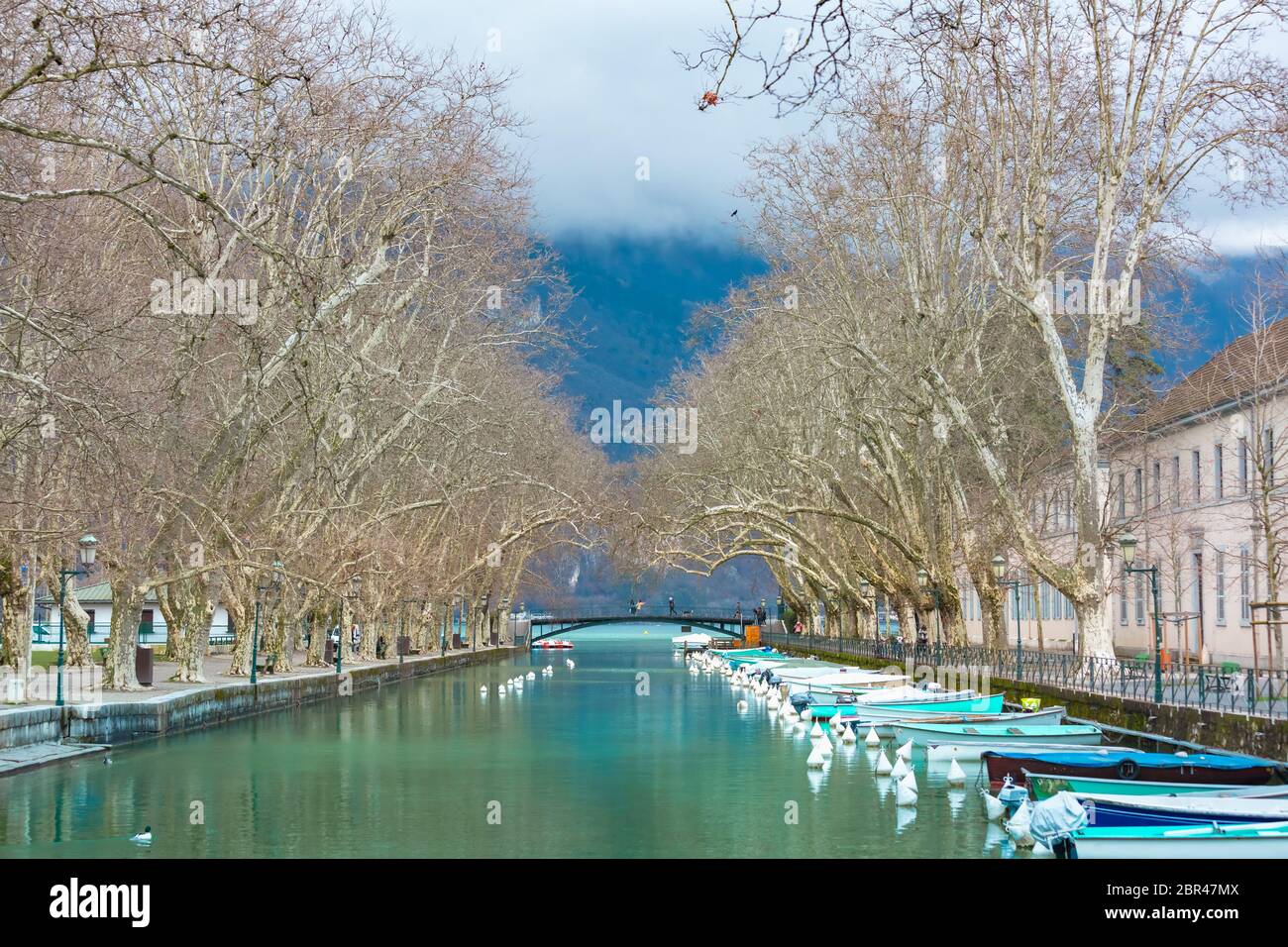 Famous pedestrian footbridge Bridge of Loves or Pont des Amours over ...