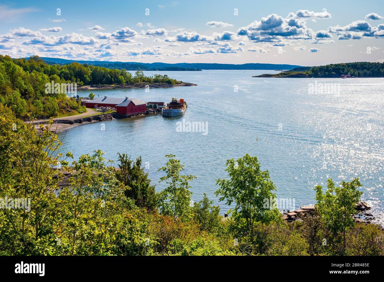 Oslo, Ostlandet / Norway - 2019/09/02: Panoramic view of Oslofjord ...