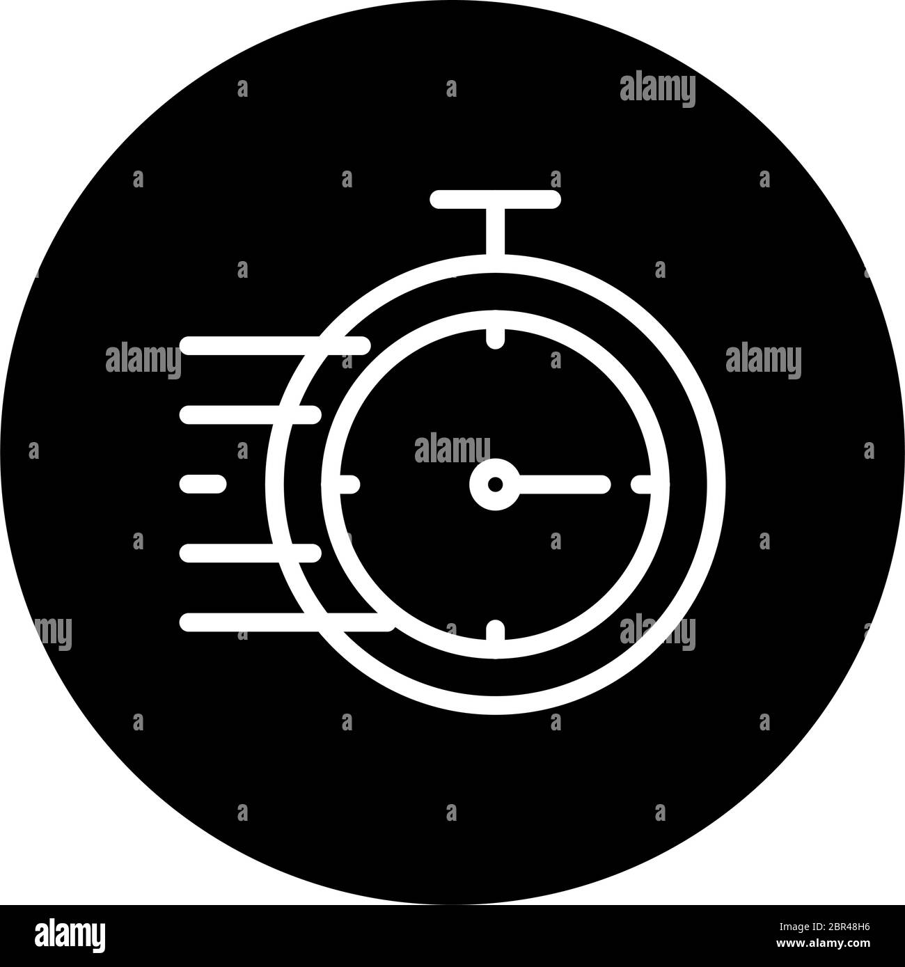 fast stopwatch icon over white background, block style, vector ...