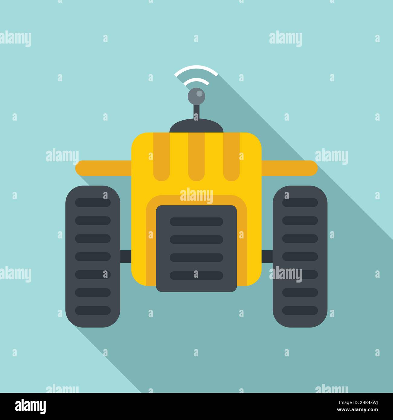 Autonomous farm machine icon. Flat illustration of autonomous farm ...