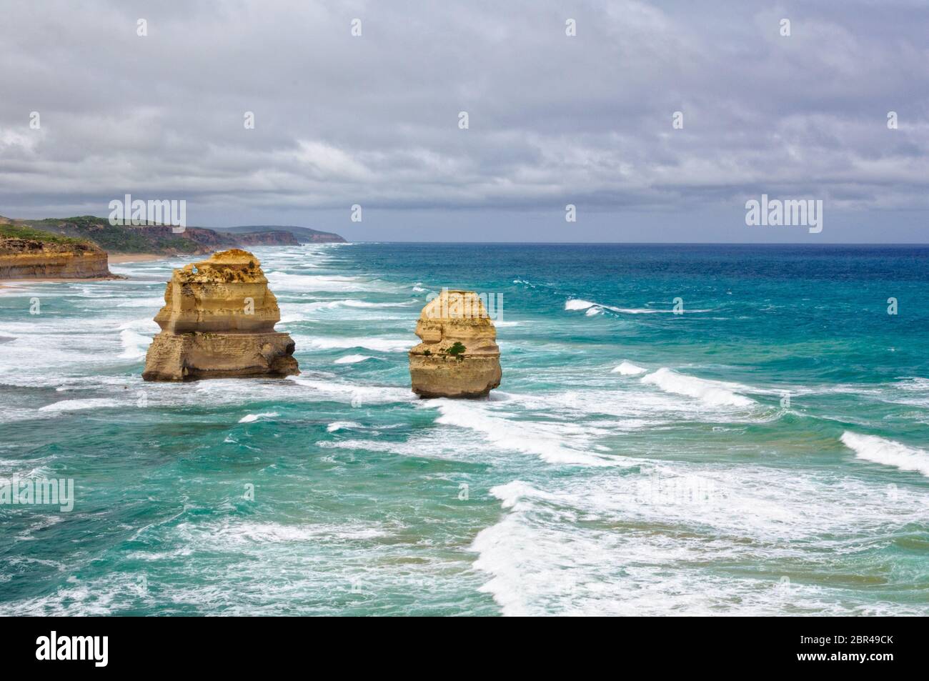 Two huge offshore limestone stacks of the Twelve Apostles - Port ...