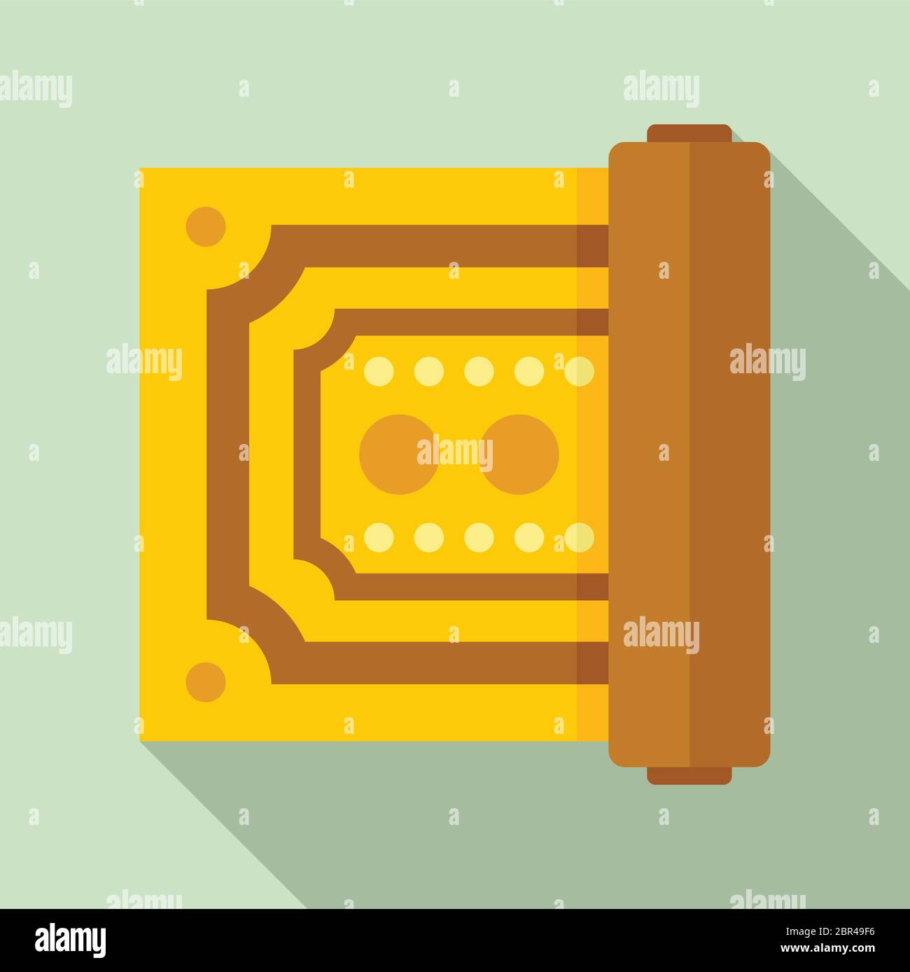 Turkish carpet icon. Flat illustration of turkish carpet vector icon ...