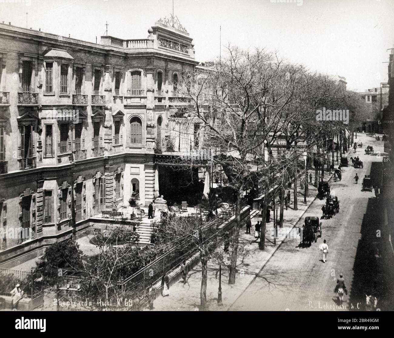Exterior of Shepheard's Hotel Cairo, Egypt Stock Photo - Alamy
