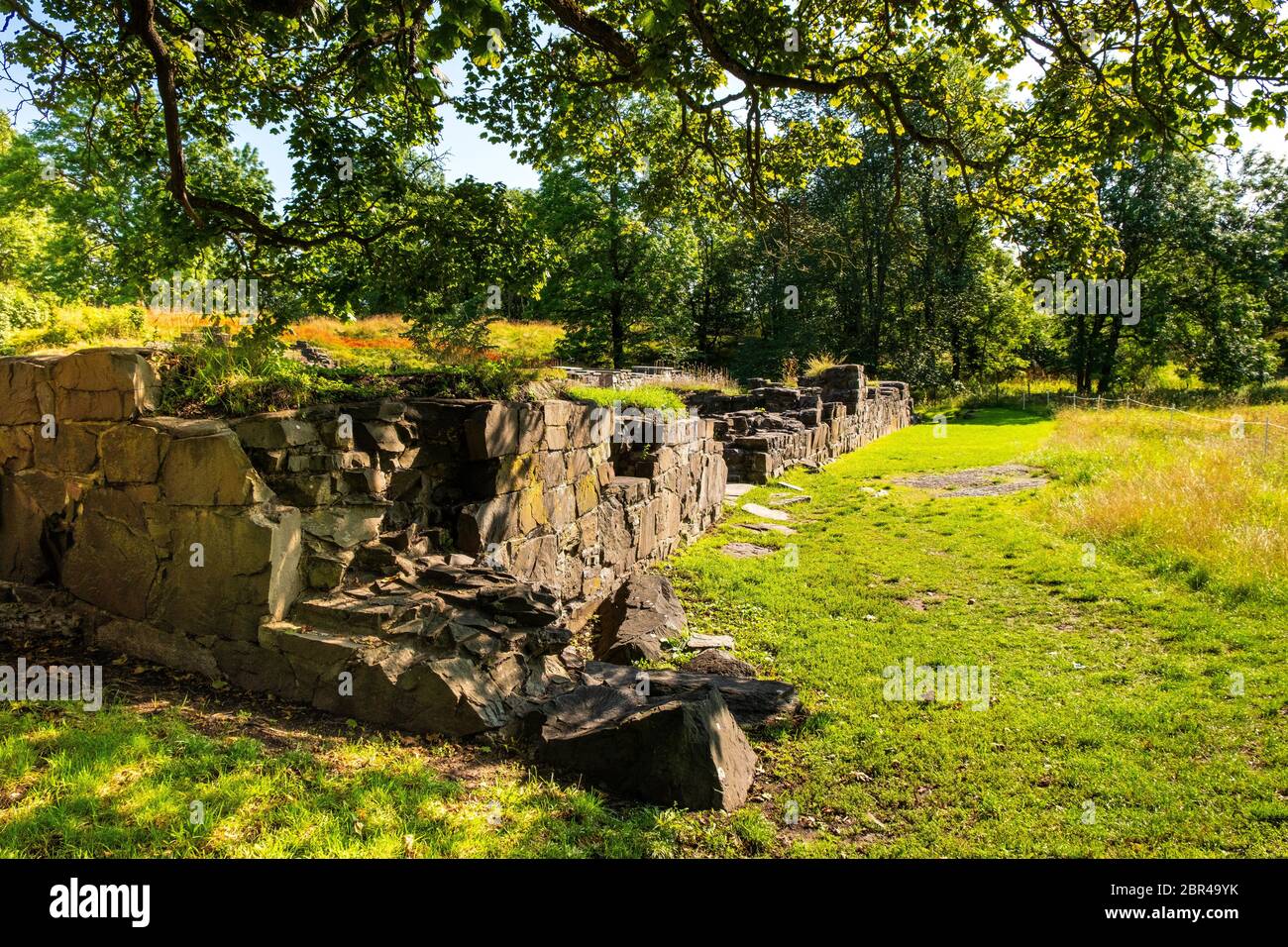 Oslo, Ostlandet / Norway - 2019/09/02: Ruins of medieval Cistercian ...
