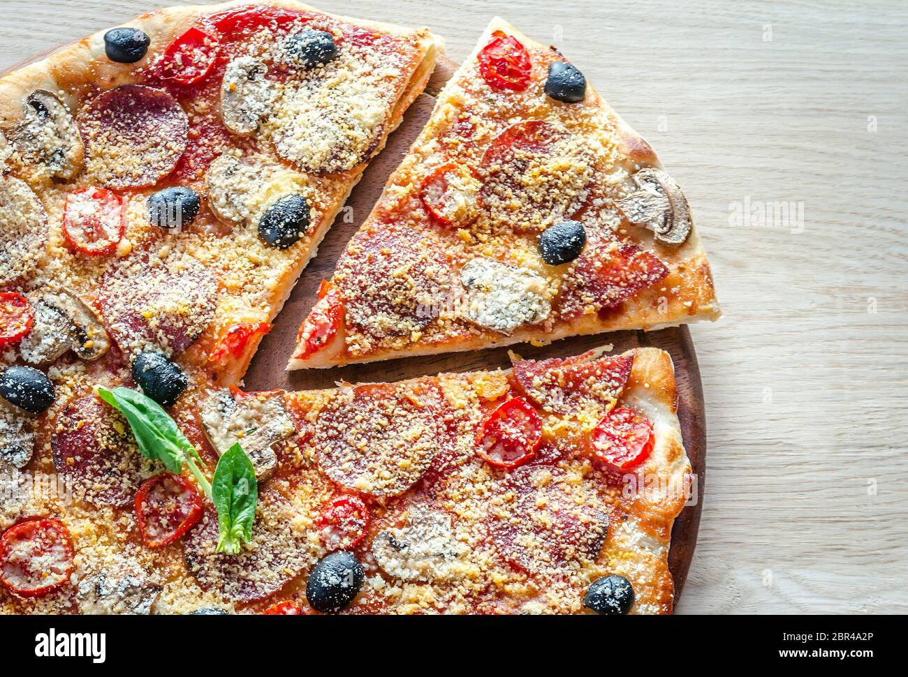 Homemade Regina pizza Stock Photo - Alamy