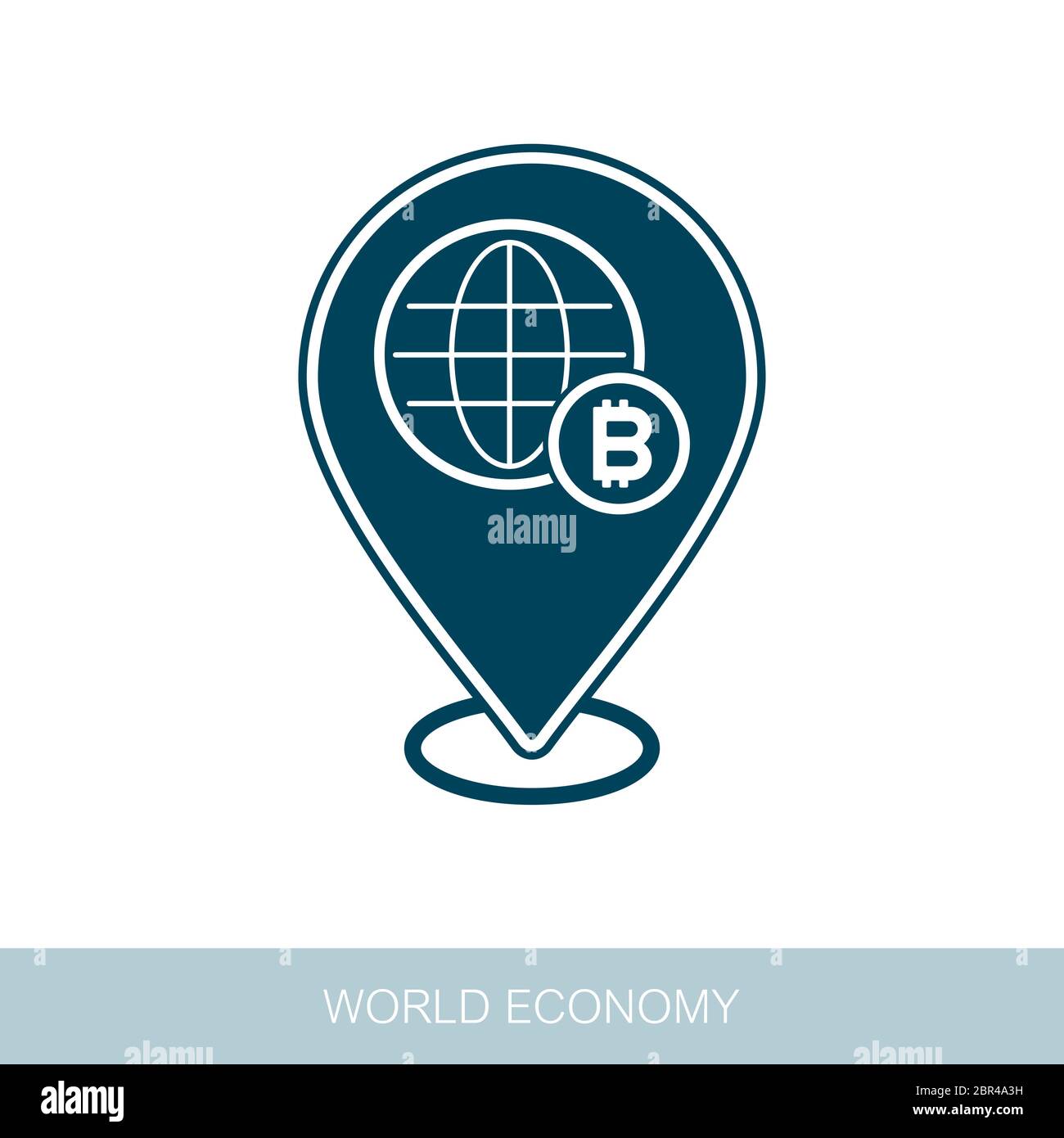 Global economy pin map icon, financial and money concept. Map pointer ...