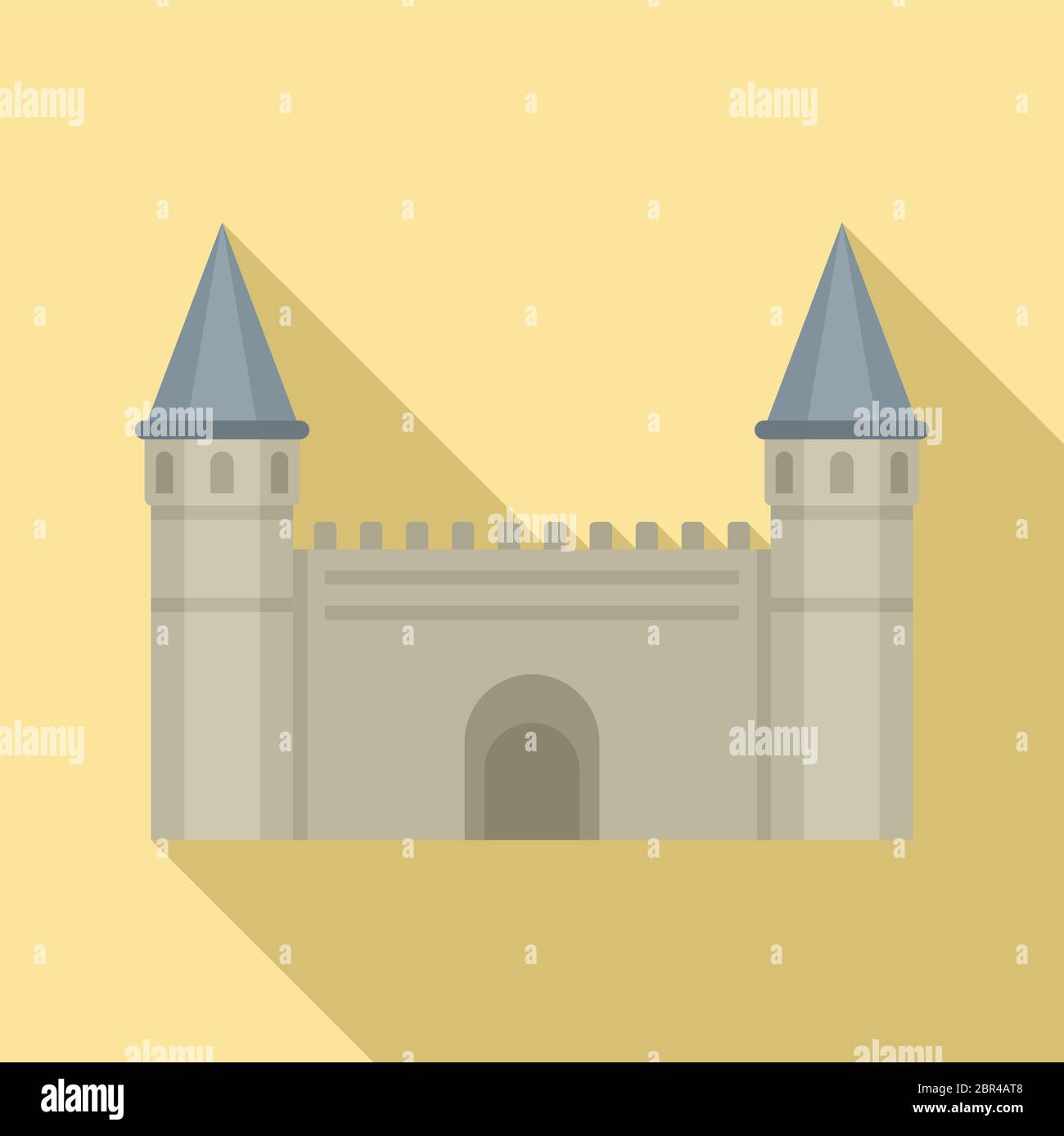 Turkish citadel icon. Flat illustration of turkish citadel vector icon ...